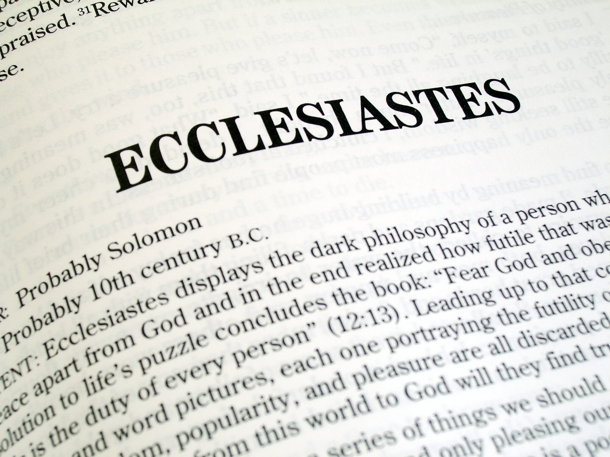Who Wrote Ecclesiastes? And Why It Still Speaks to Us Today